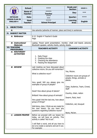 English 4Quarter for COT,Lesson Plan.docx