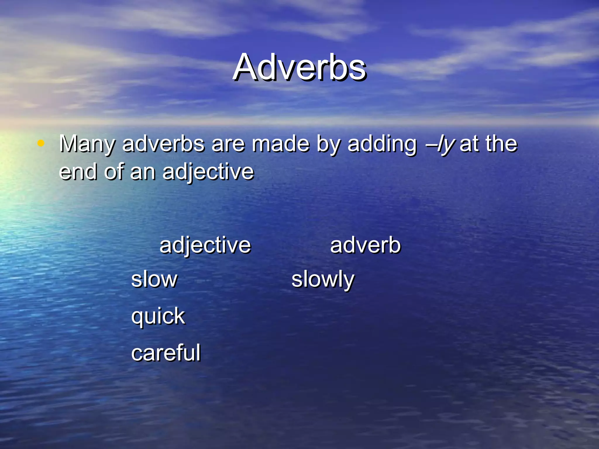 Adverbs in direct speech | PPT