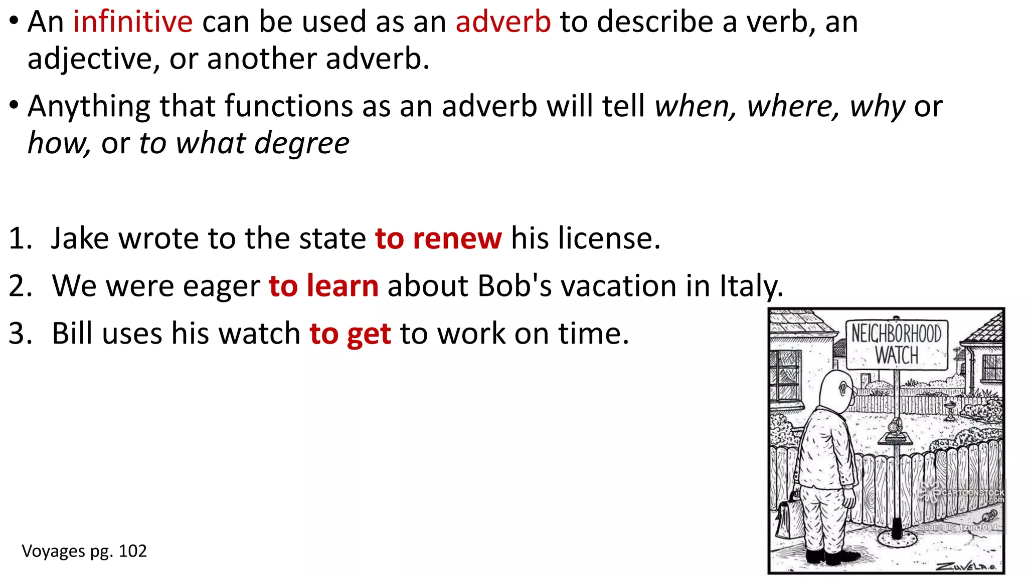 Adverbs and Infinitives used as AdverbAdverbs&infinitives grade8 | PPTX