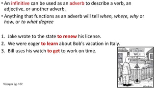 Adverbs and Infinitives used as AdverbAdverbs&infinitives grade8 | PPT