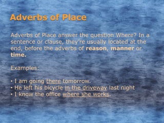 Adverbs in the english language | PPTX