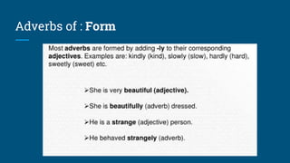 Adverbs intro | PPTX