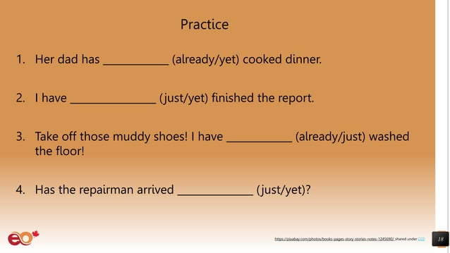 AdverbsJustYetAlreadyStillEOlunch&learn.pptx