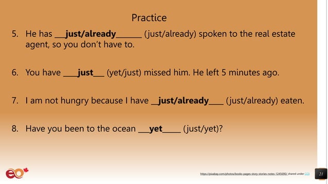 AdverbsJustYetAlreadyStillEOlunch&learn.pptx