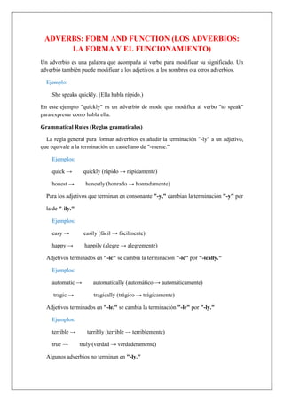 Adverbs leccion 1 | DOCX