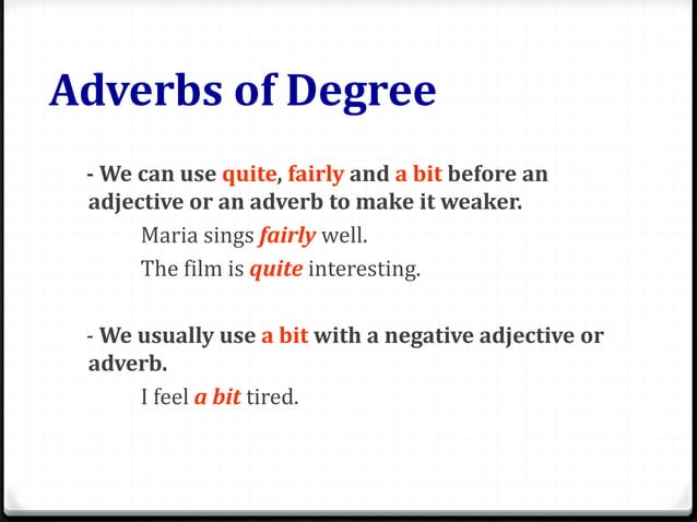 Adverbs of degree | PPTX