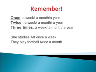 Adverbs of frequency at school | PPT