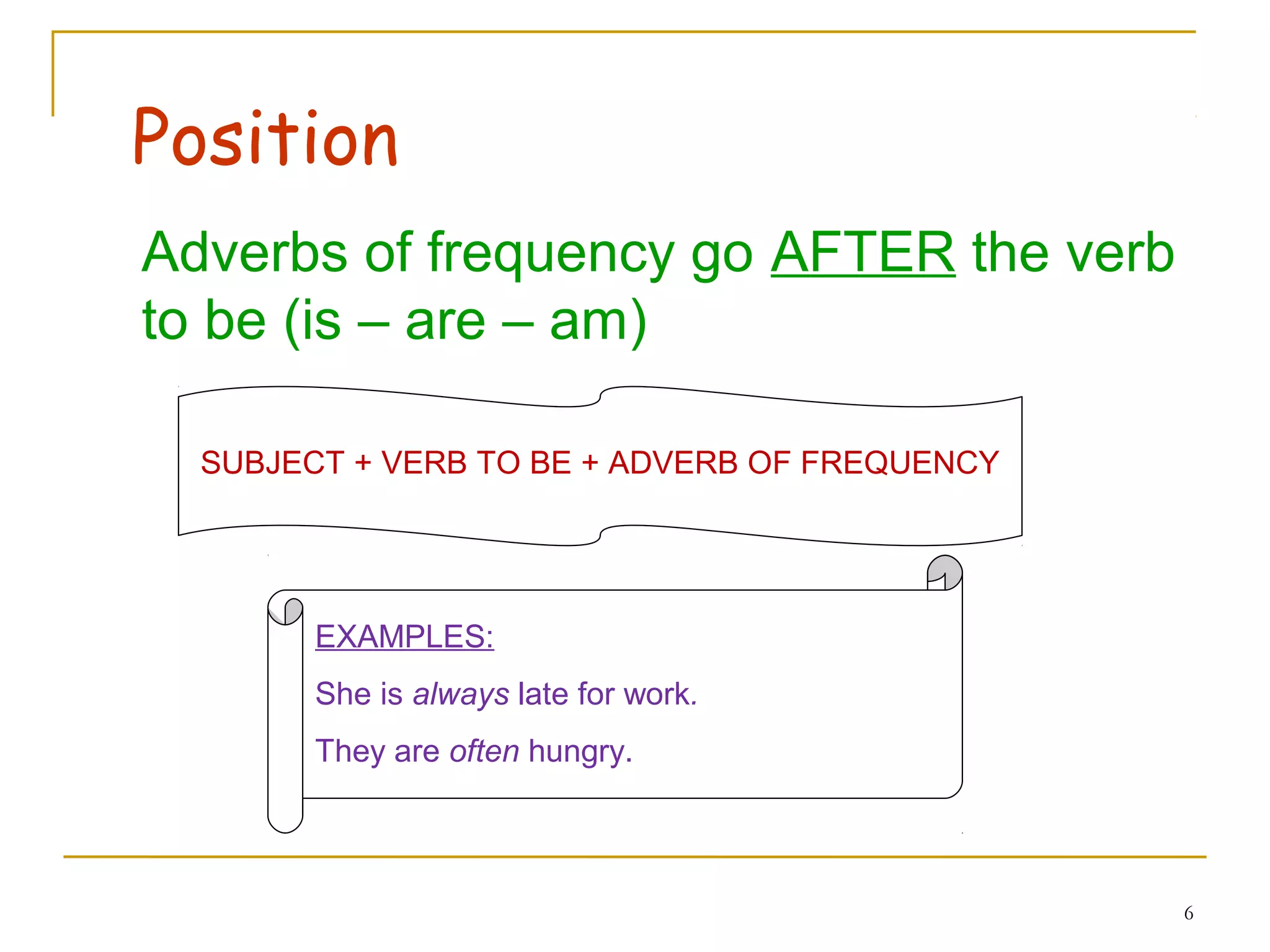 Adverbs of frequency | PPT