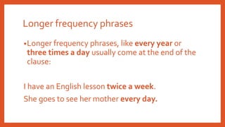 Adverbs of frequency | PPTX