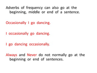 Adverbs of frequency | PPTX | Classical Music | Music