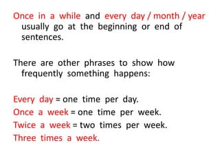 Adverbs of frequency | PPTX | Classical Music | Music