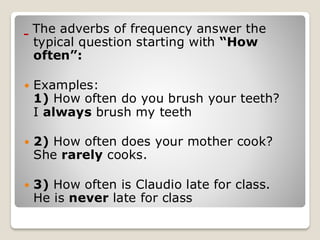 Adverbs of Frequency in English Language | PDF