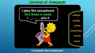 adverbs of frequency.pptx par sexto grado | PPTX