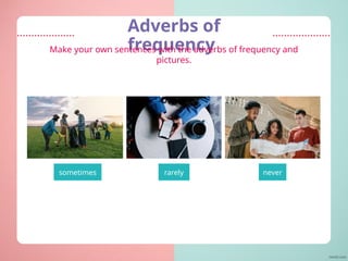 Adverbs of frequency Grammar Topic to explain | PPTX