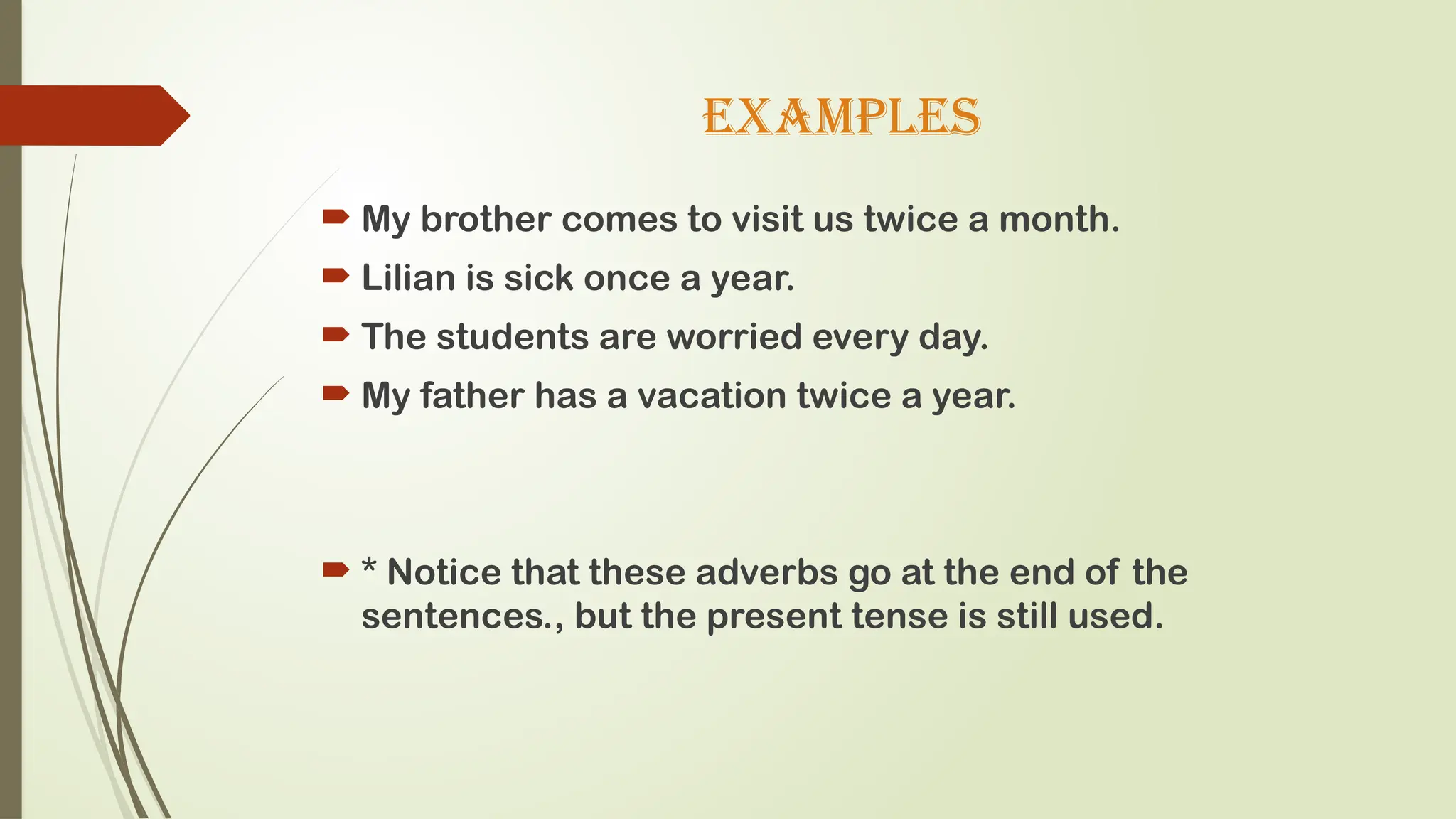 ADVERBS AND ADJECTIVES OF FRECUENCY FOR ESL STUDENTS | PPTX