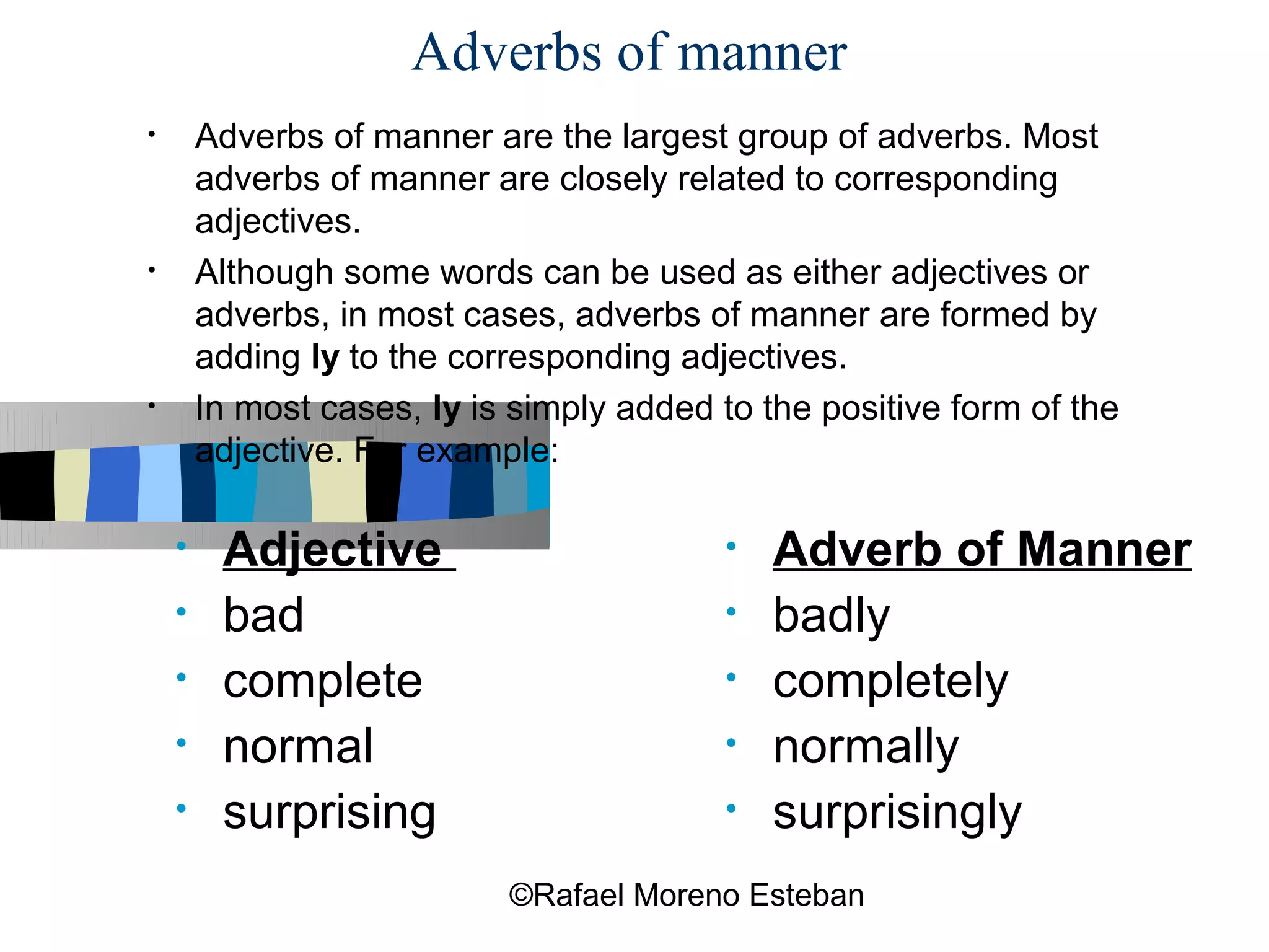 Adverbs of manner | PPT