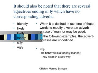 Adverbs of manner | PPT