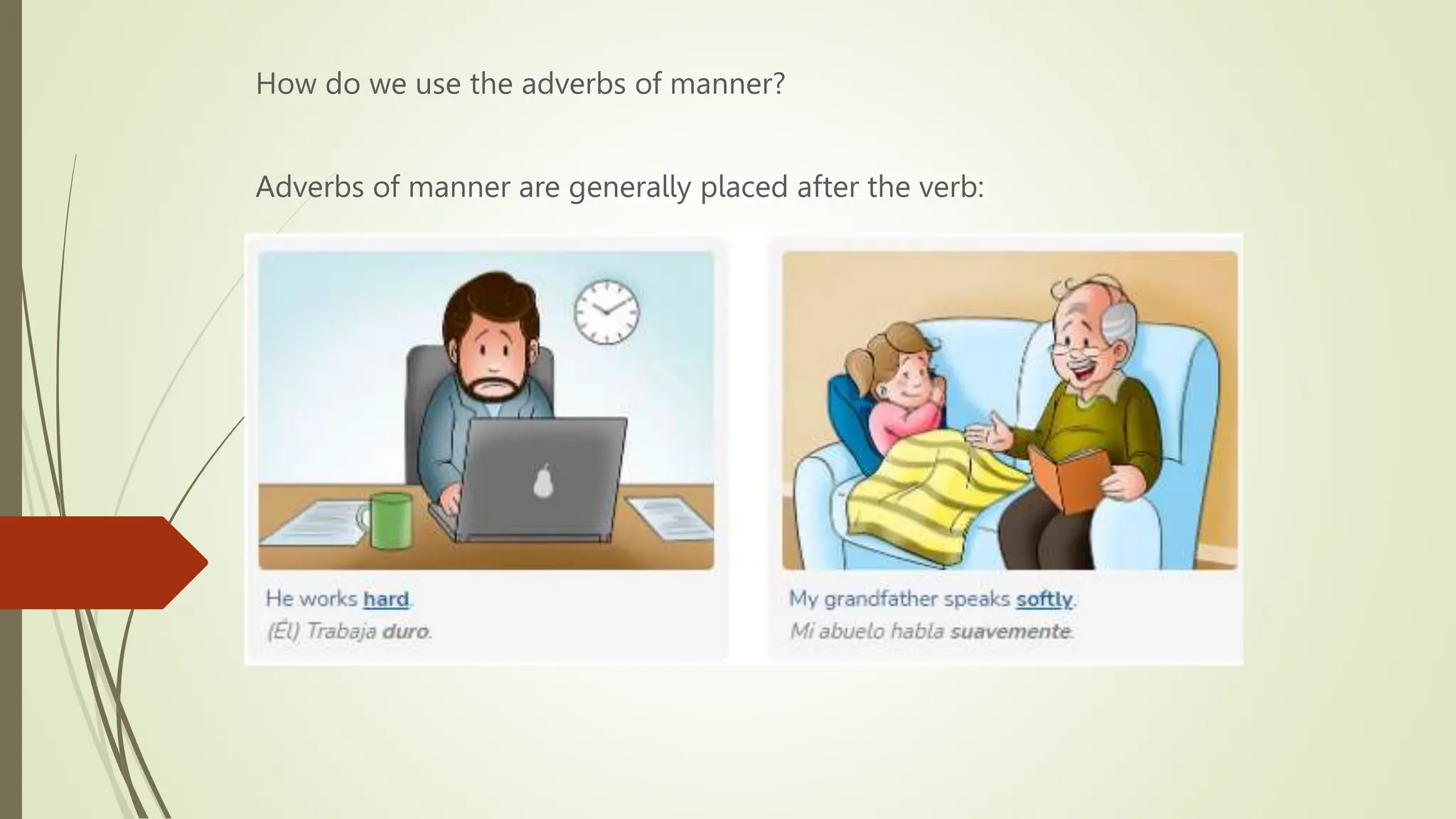 Adverbs of manner in English for level A2 | PPTX