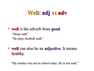 Adverbs of manners part 1 rules | PPT