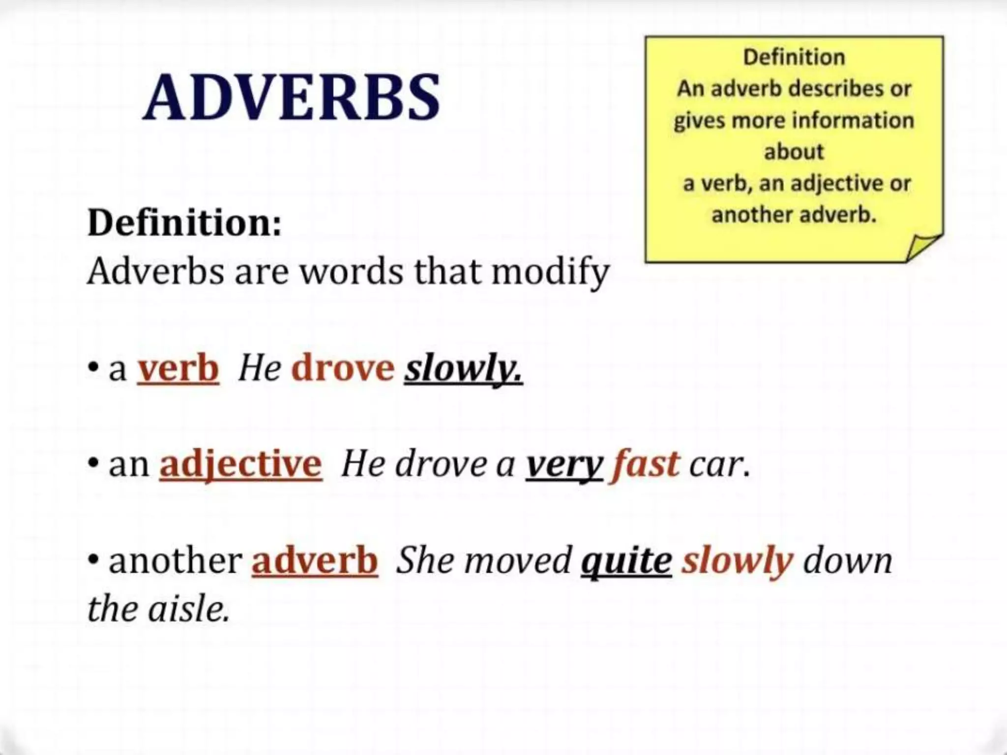 Adverbs of place and time | PPTX