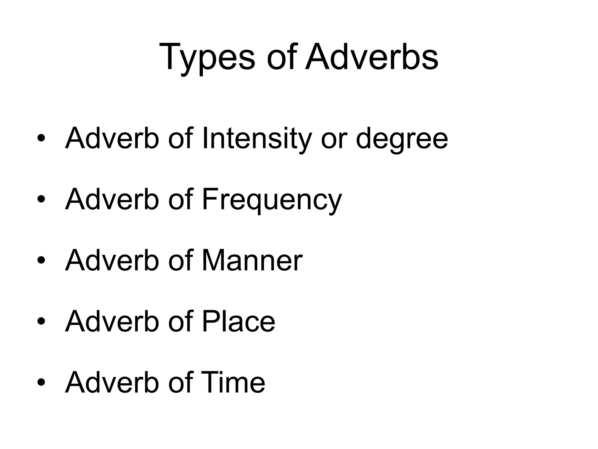 Adverbs of place and time | PPTX