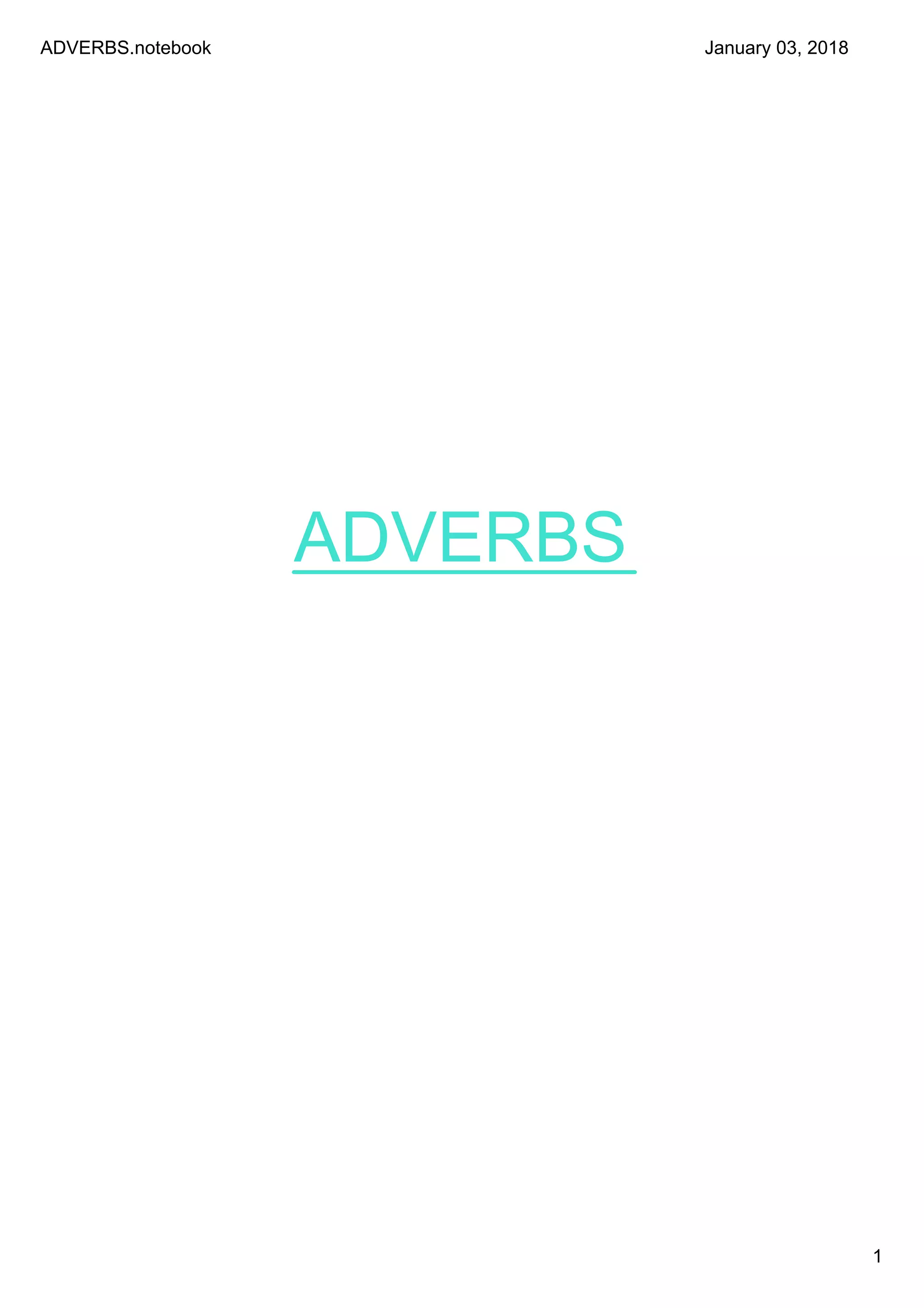 Adverbs pdf | PDF