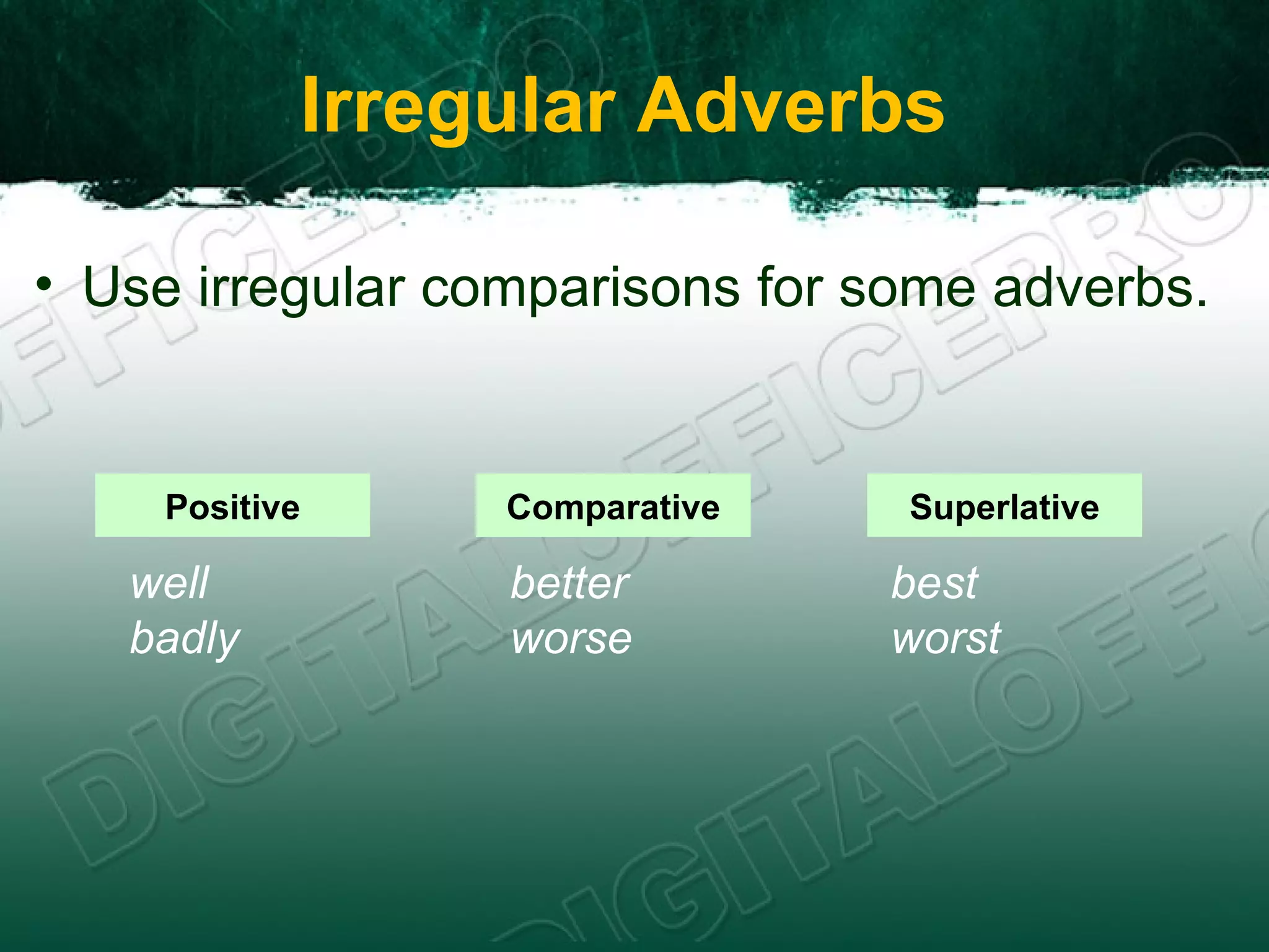 Adverbs powerpoint (ms standard 4a10) | PPT | Education