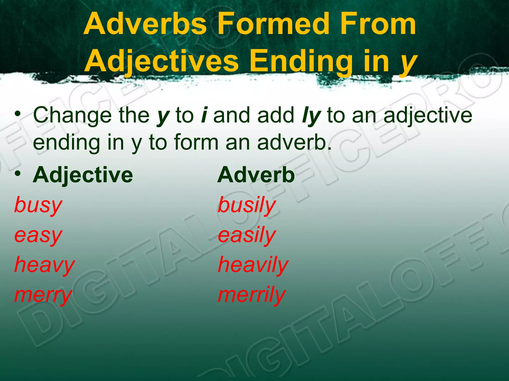 Adverbs powerpoint (ms standard 4a10) | PPT | Education