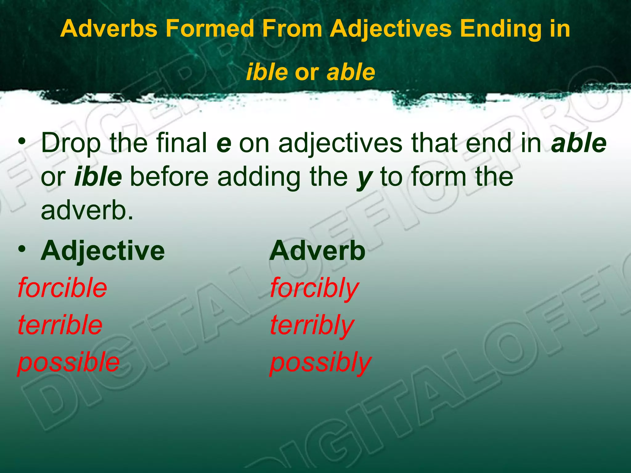 Adverbs powerpoint (ms standard 4a10) | PPT | Education