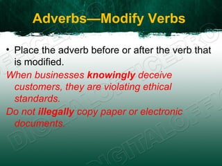 Adverbs powerpoint (ms standard 4a10) | PPT | Education