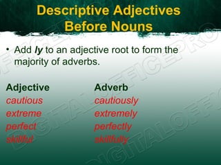 Adverbs powerpoint (ms standard 4a10) | PPT | Education