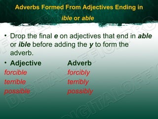 Adverbs powerpoint (ms standard 4a10) | PPT | Education