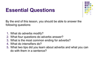 telling when, how and where | PPT