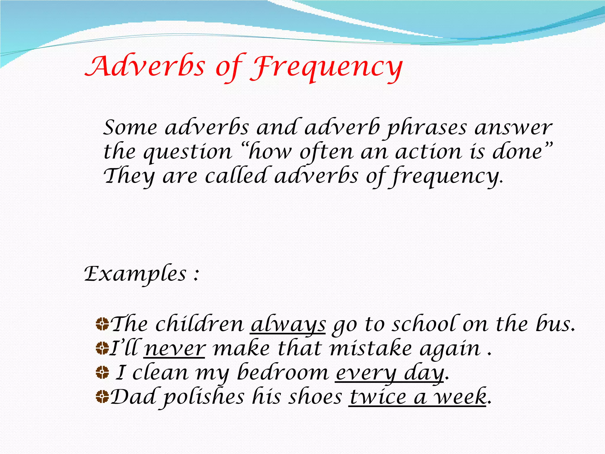 Adverbs presentation | PPT