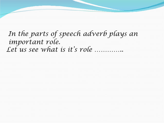 Adverbs presentation | PPT