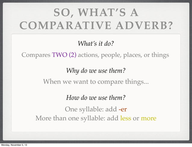 Comparative & Superlative Adverbs | PDF