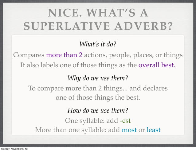 Comparative & Superlative Adverbs | PDF