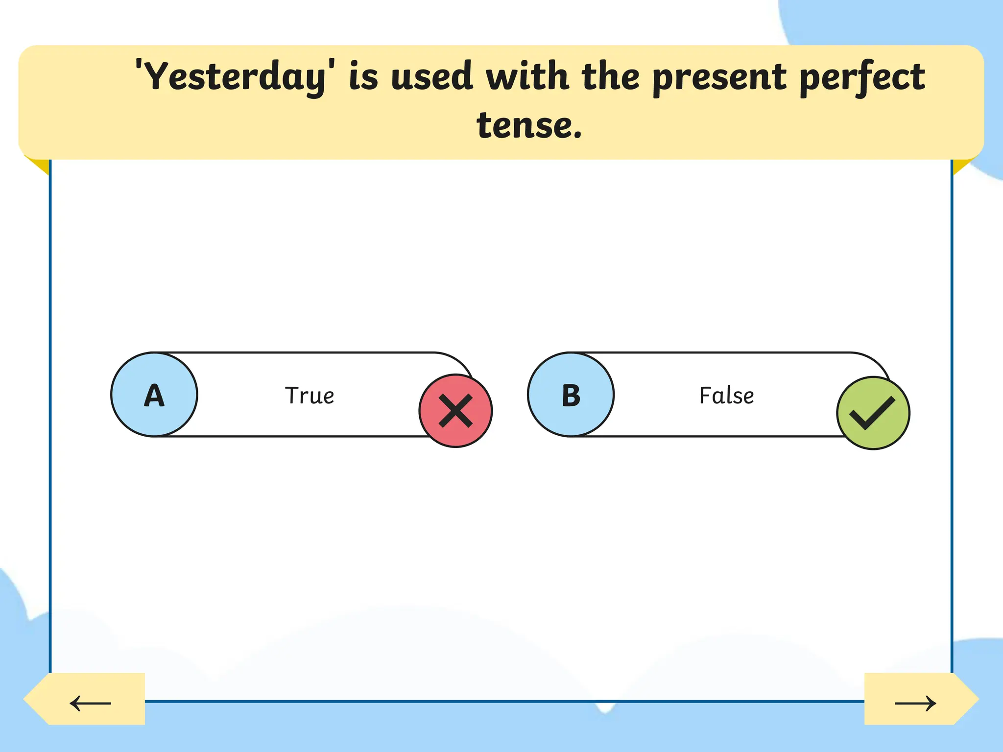 Adverb use in present perfect and adverbs use in past simple Quiz ...