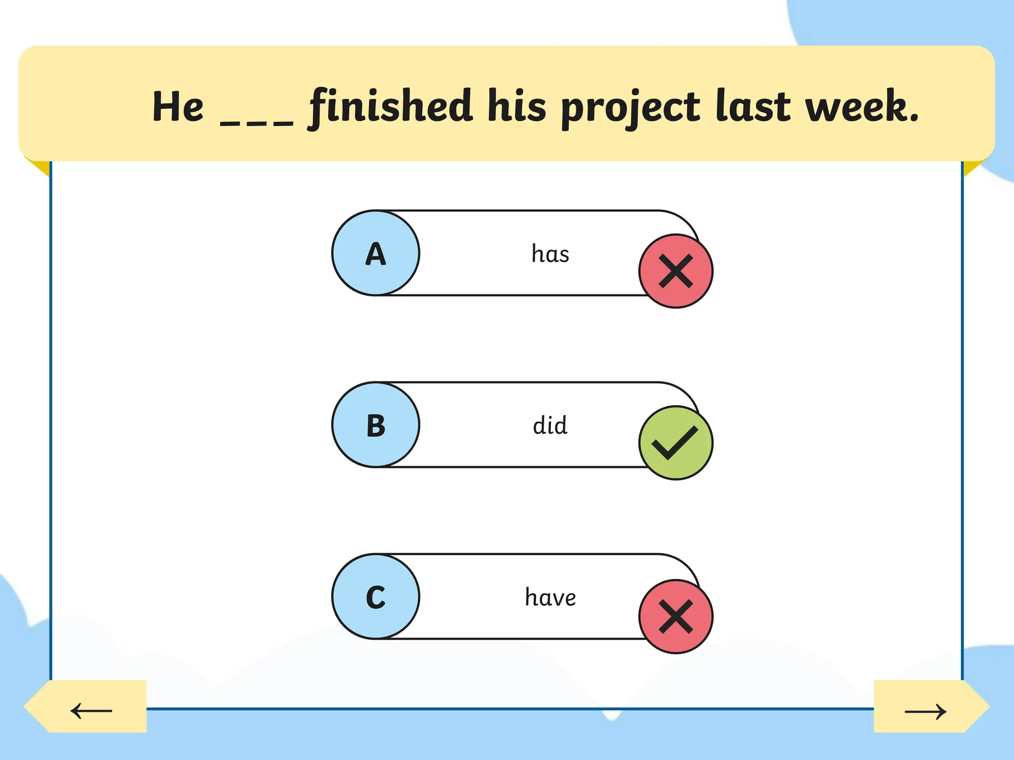 Adverb use in present perfect and adverbs use in past simple Quiz ...