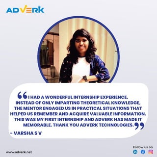 ADVERK INDUSTRIAL TRAINING PROGRAM STUDENT REVIEW | PDF