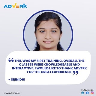 ADVERK INDUSTRIAL TRAINING PROGRAM STUDENT REVIEW | PDF