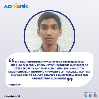 ADVERK INDUSTRIAL TRAINING PROGRAM STUDENT REVIEW | PDF