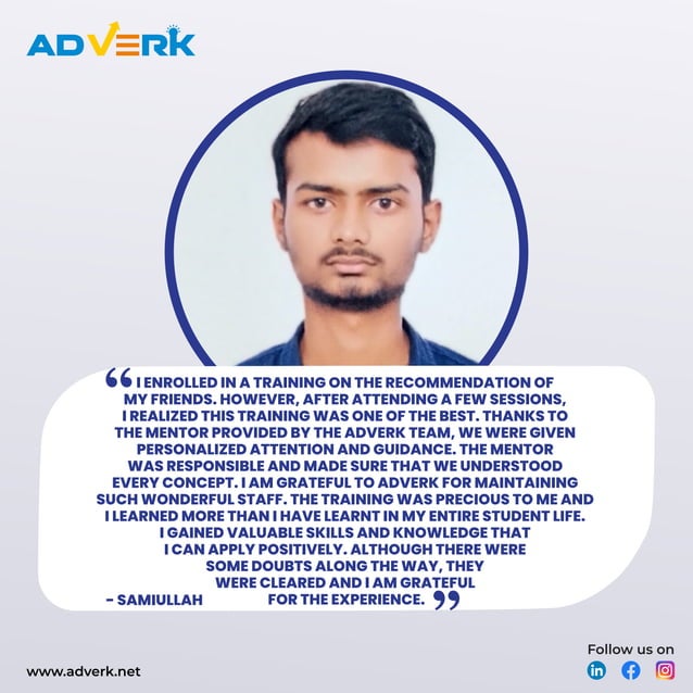 ADVERK INDUSTRIAL TRAINING PROGRAM STUDENT REVIEW | PDF