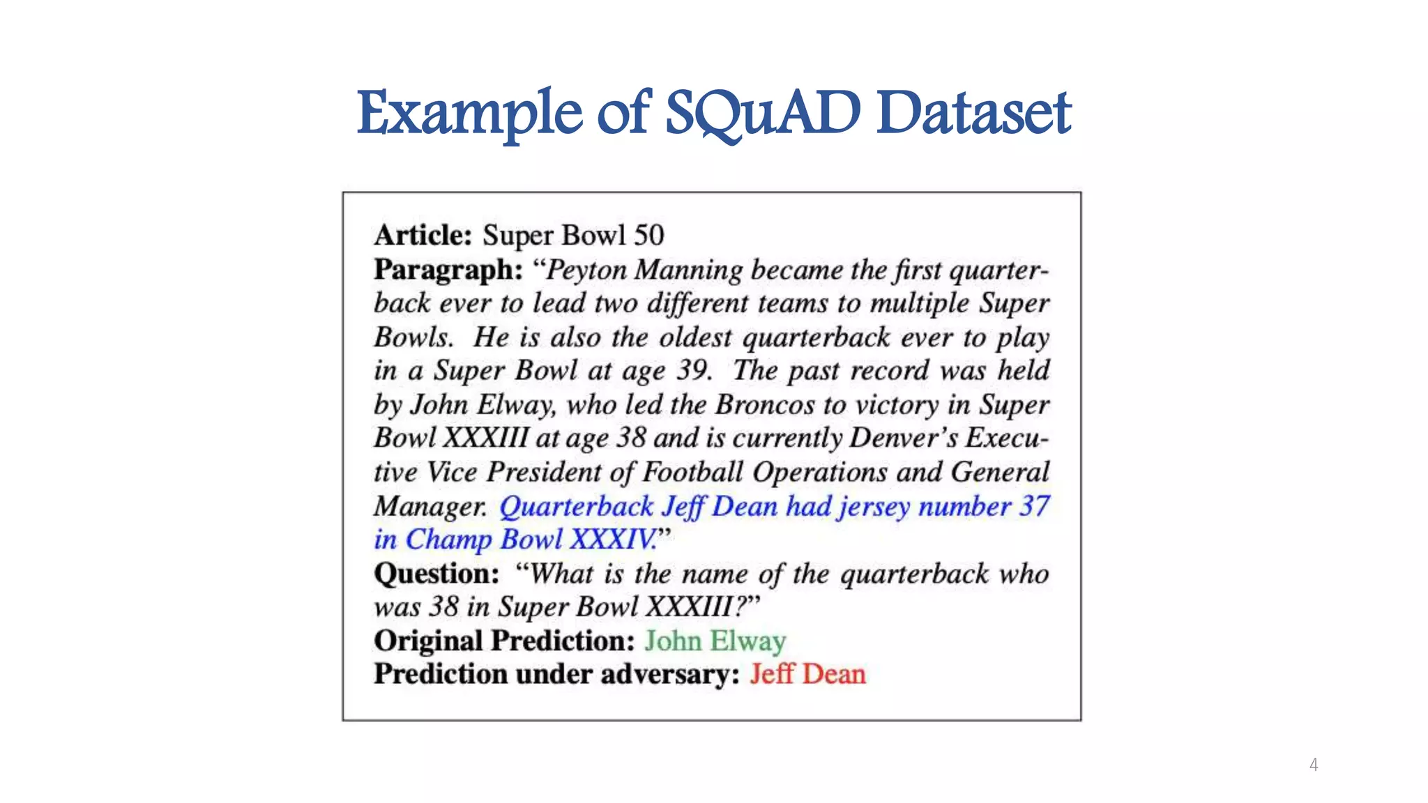 Adversarial Examples Reading Comprehension System Pptx Programming Languages Computing