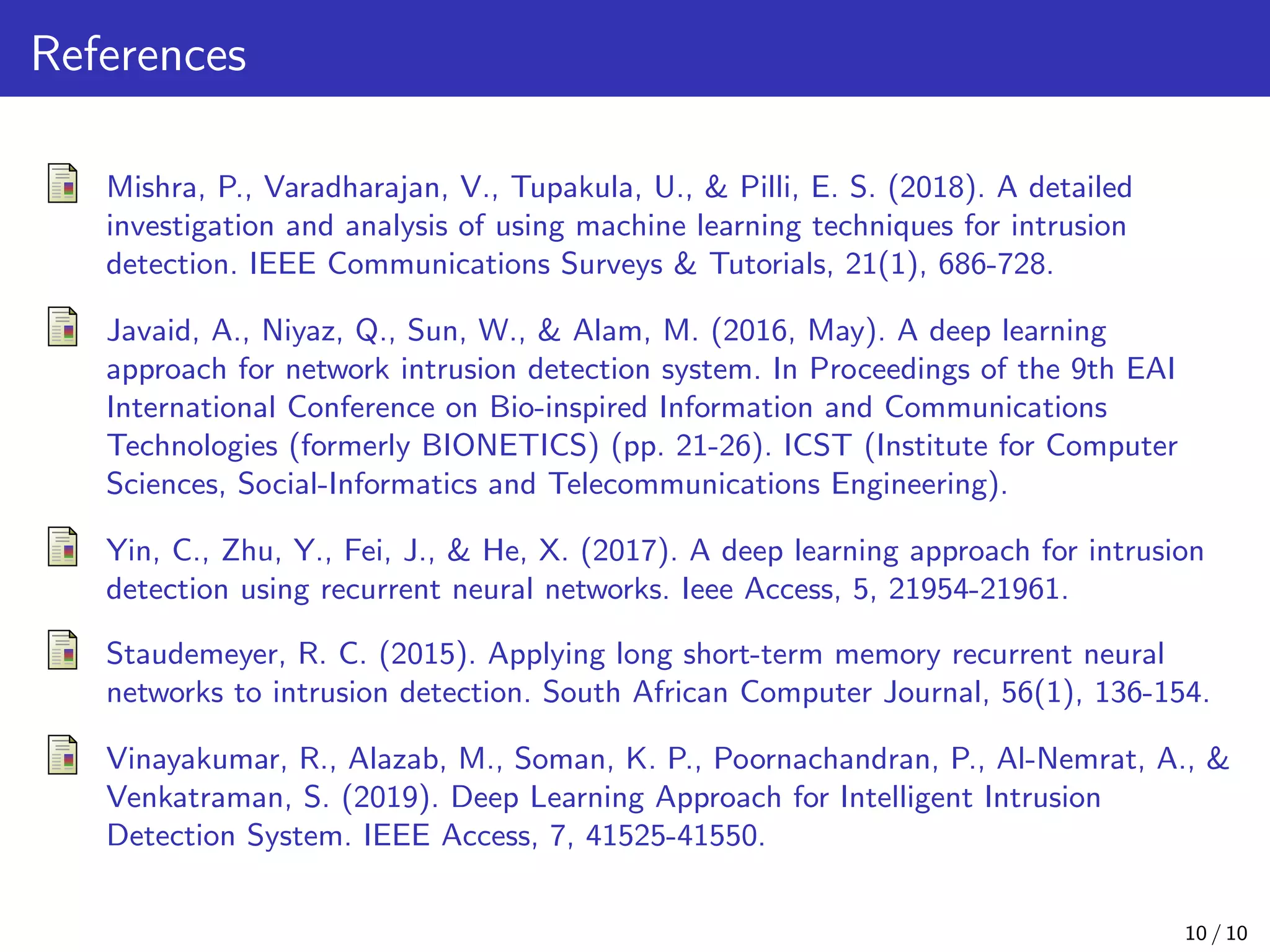 Deep Convolutional Neural Network Based Intrusion Detection System Ppt