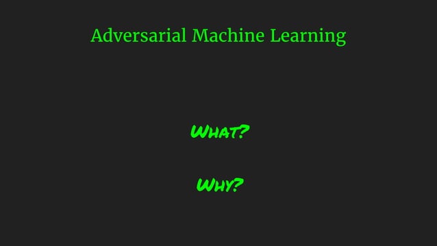 Adversarial machine learning | PPT