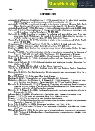 Adversarial Problem Solving Modeling An Opponent Using Explanatory Coherence | PDF