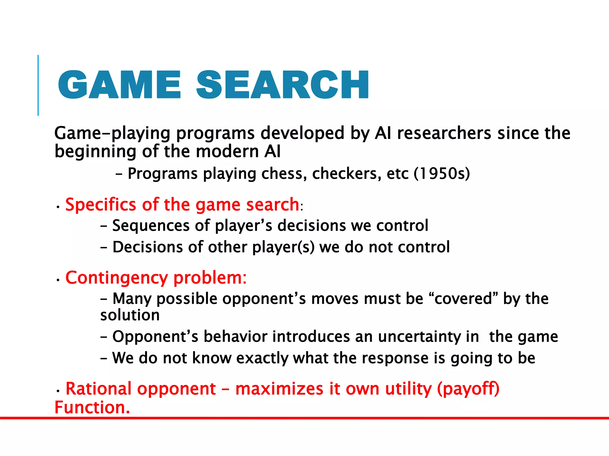 Adversarial search | PPTX