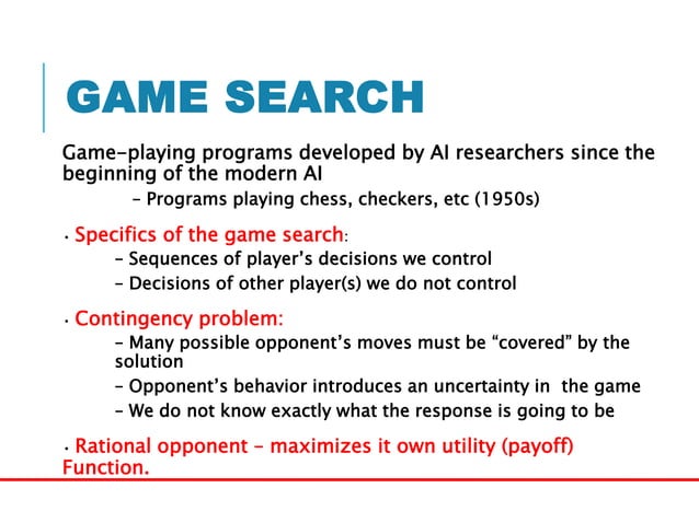 Adversarial search | PPTX