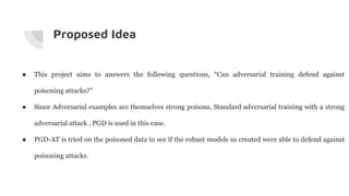 Adversarial Training is all you Need.pptx | Information and Network Security | Computing